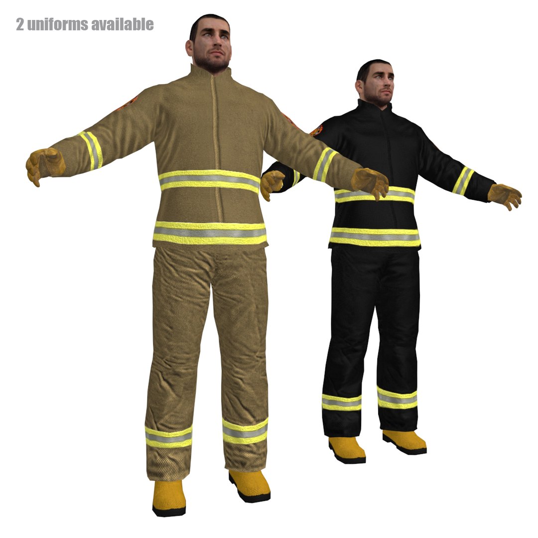 Fireman Ready 3d Max