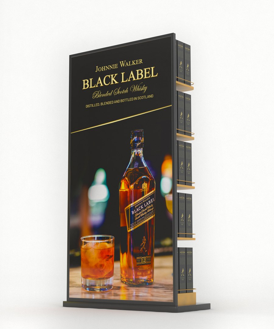 3D Black Label Display Stand - TurboSquid 1789110