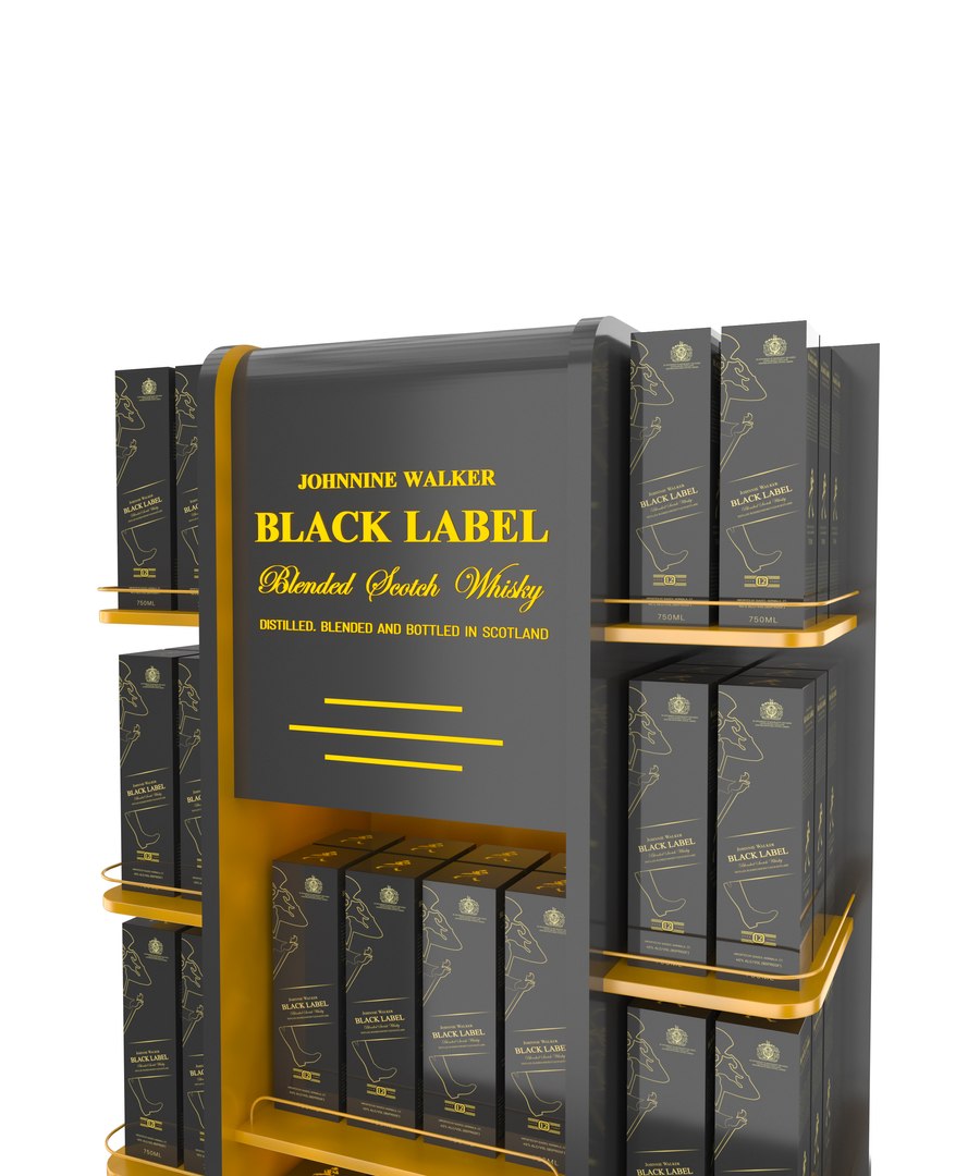 3D Black Label Display Stand - TurboSquid 1789110