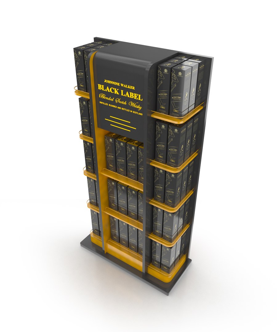 3D Black Label Display Stand - TurboSquid 1789110