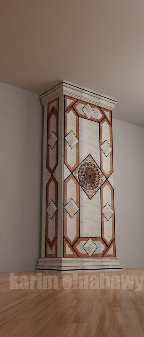 Marble Column 3d Max