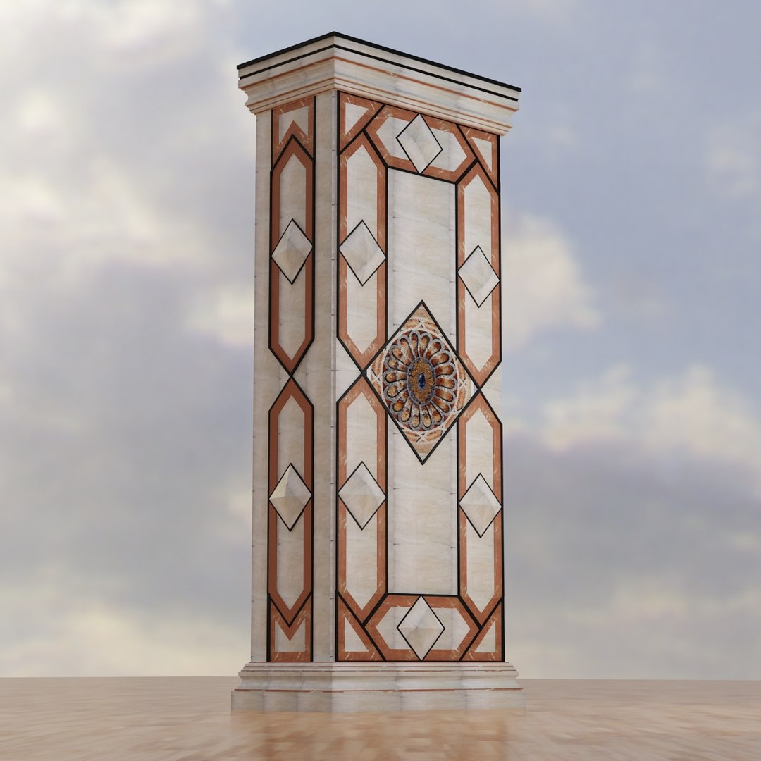 Marble Column 3d Max