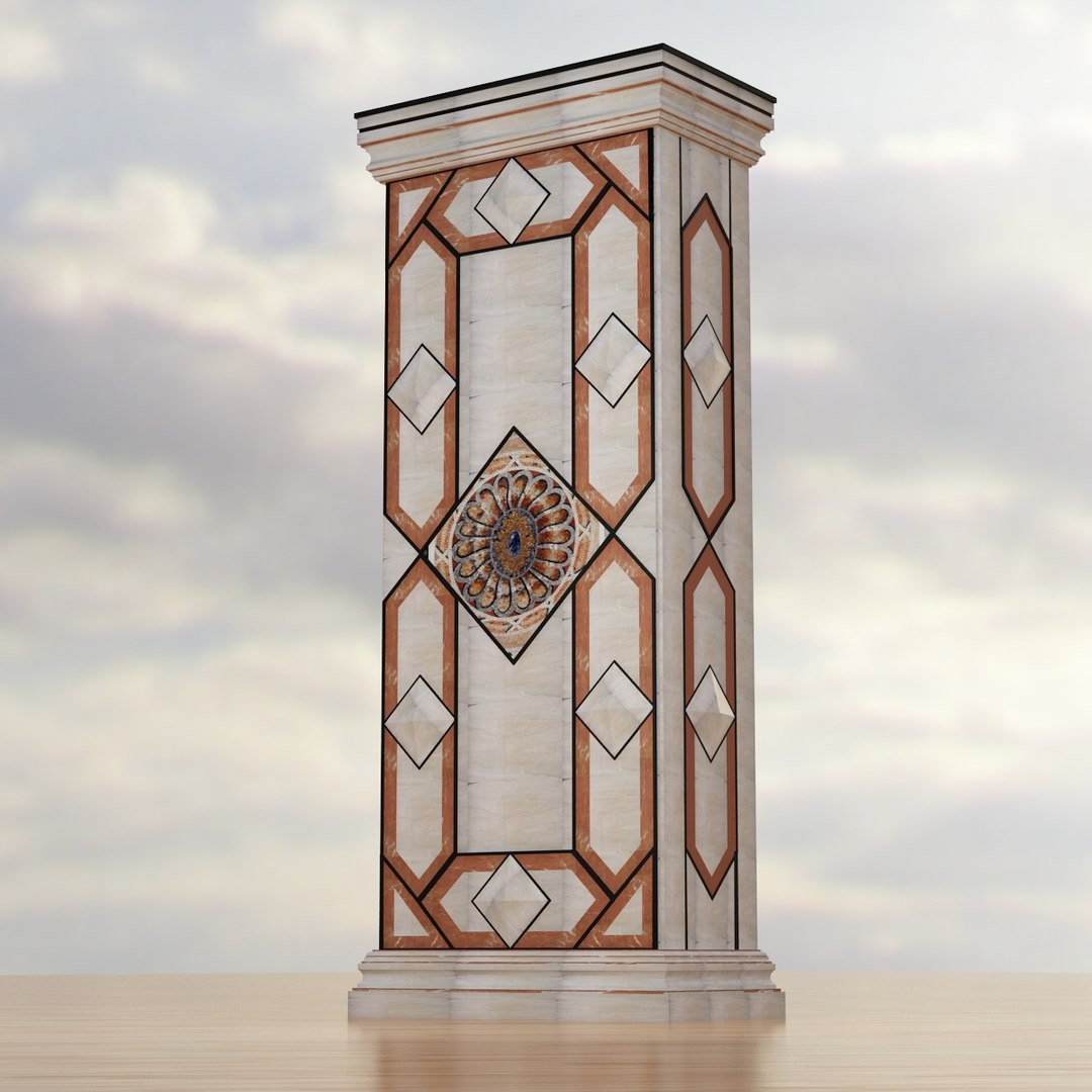 Marble Column 3d Max