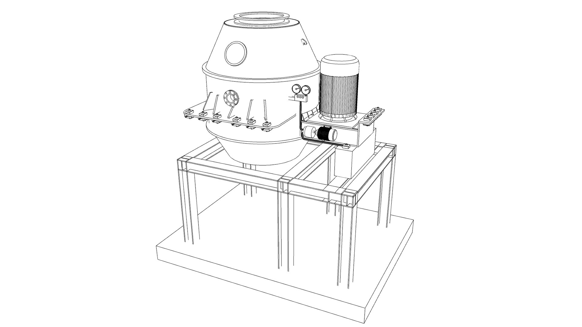 Dewatering Centrifuge 3D Model - TurboSquid 2230510