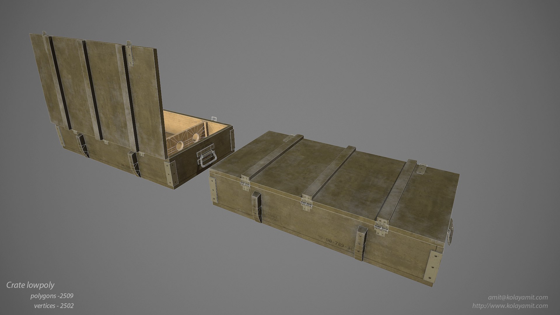 crate ready 3d obj