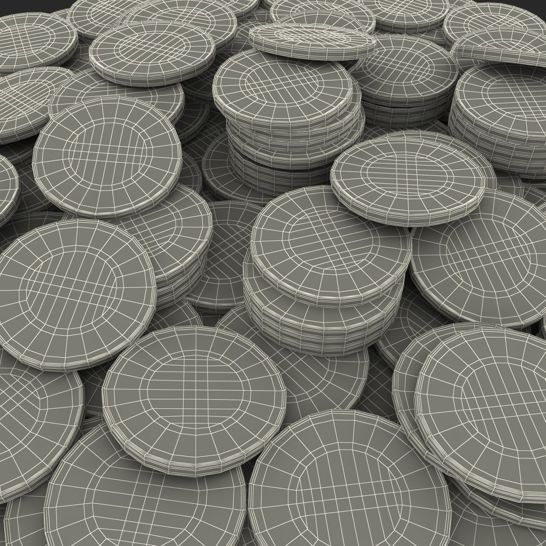 3d Gold Coins 2 Model