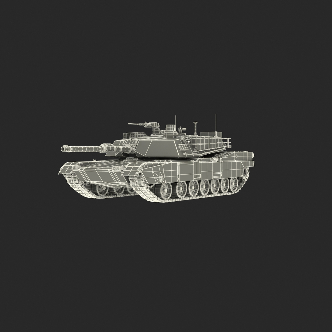 m1 abrams rigged 3d model