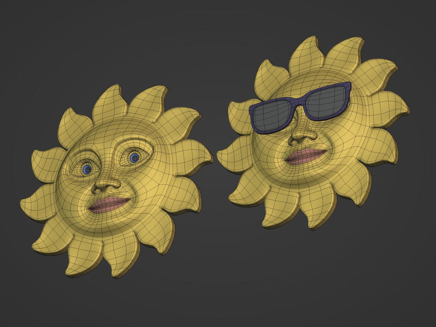Cartoon Sun 3D Model - TurboSquid 1647867