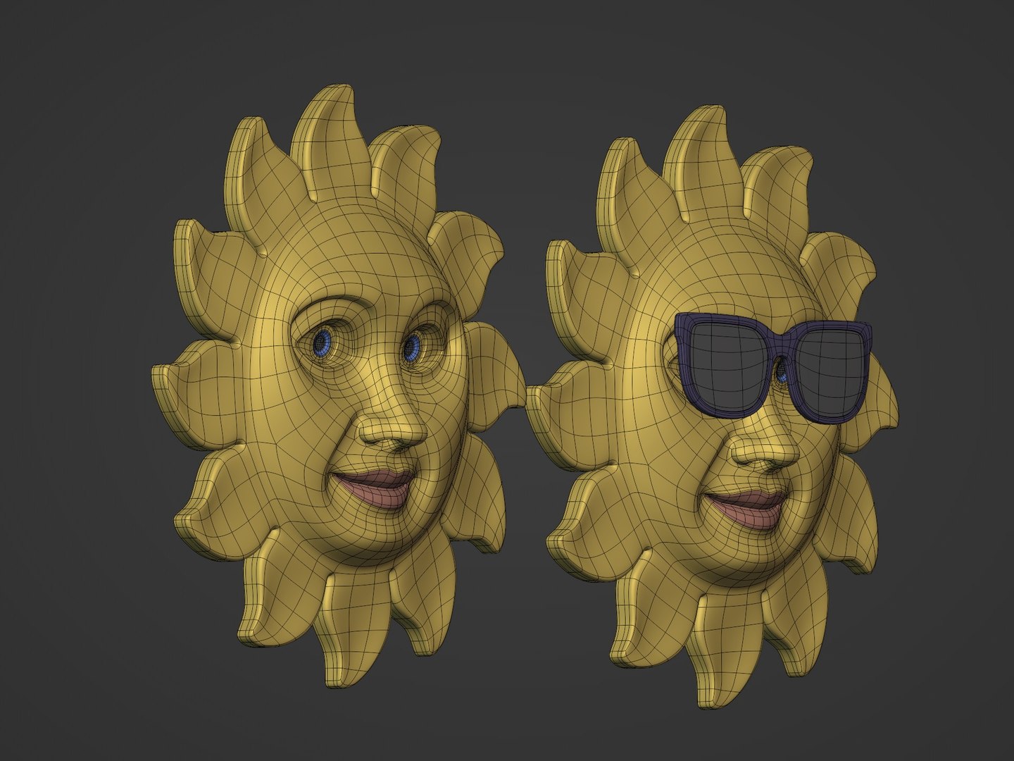 Cartoon Sun 3D Model - TurboSquid 1647867