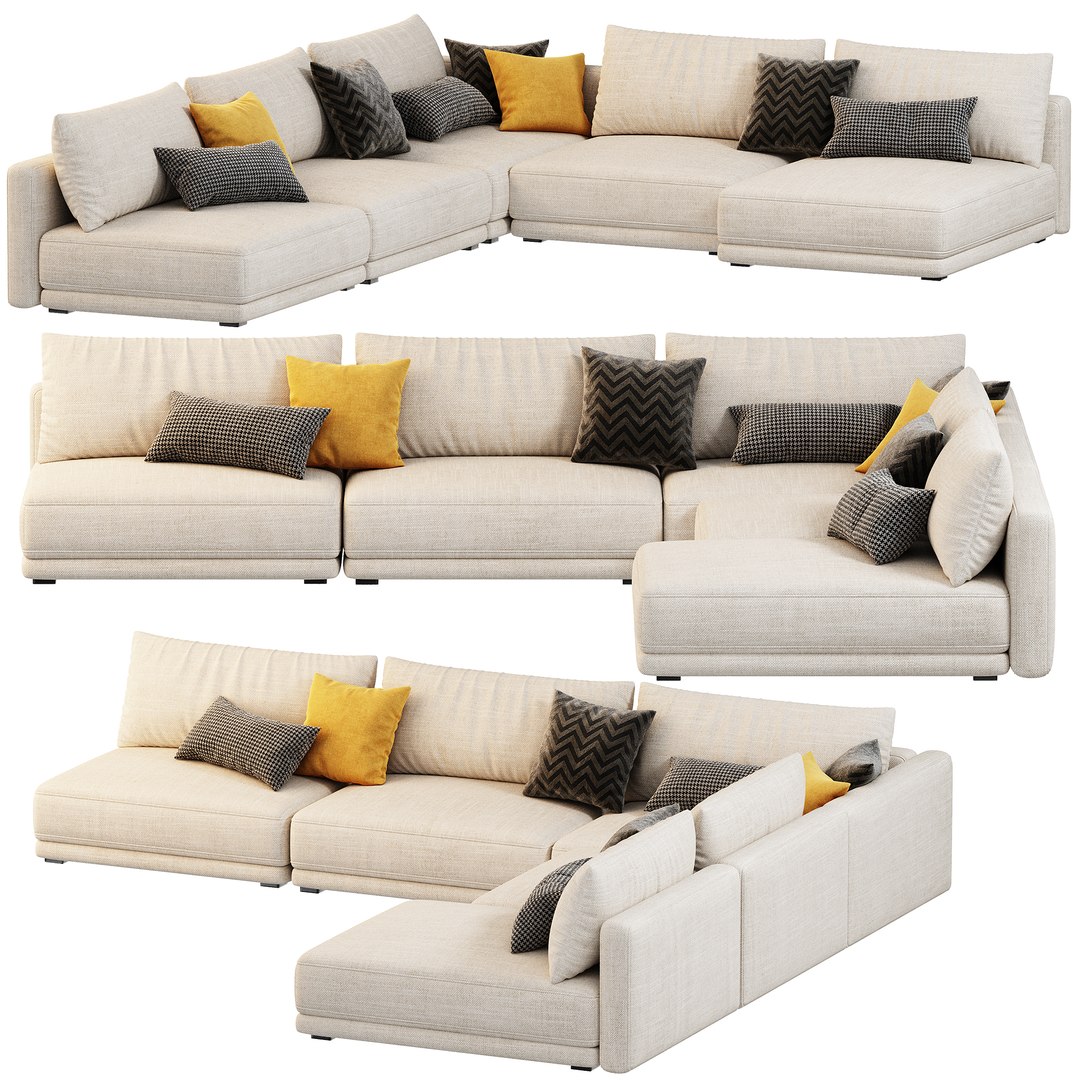 3D Blanche Katarina Corner Couch Sofa By Blanche Model - TurboSquid 2108230