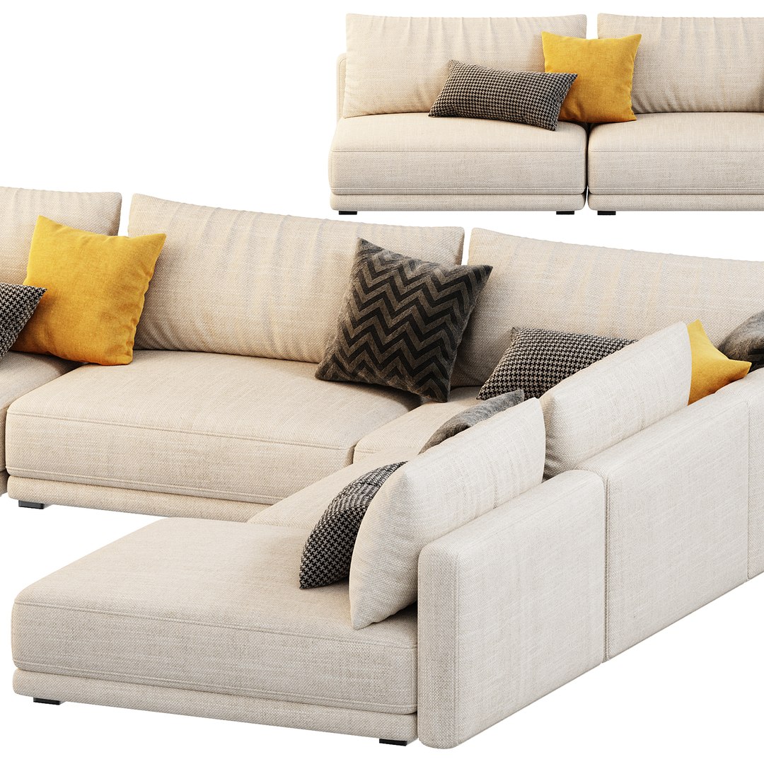 3D Blanche Katarina Corner Couch Sofa By Blanche Model - TurboSquid 2108230