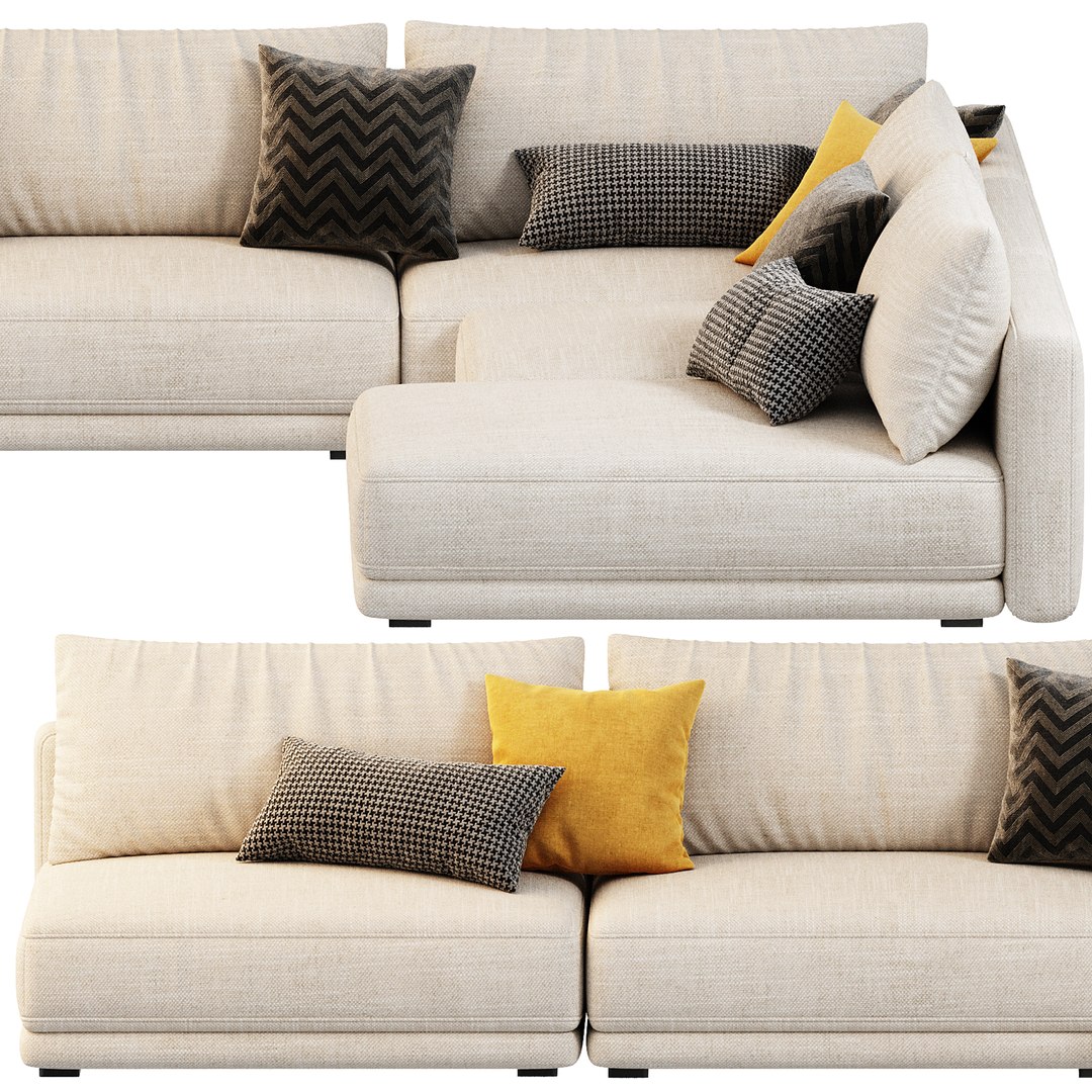 3D Blanche Katarina Corner Couch Sofa By Blanche Model - TurboSquid 2108230