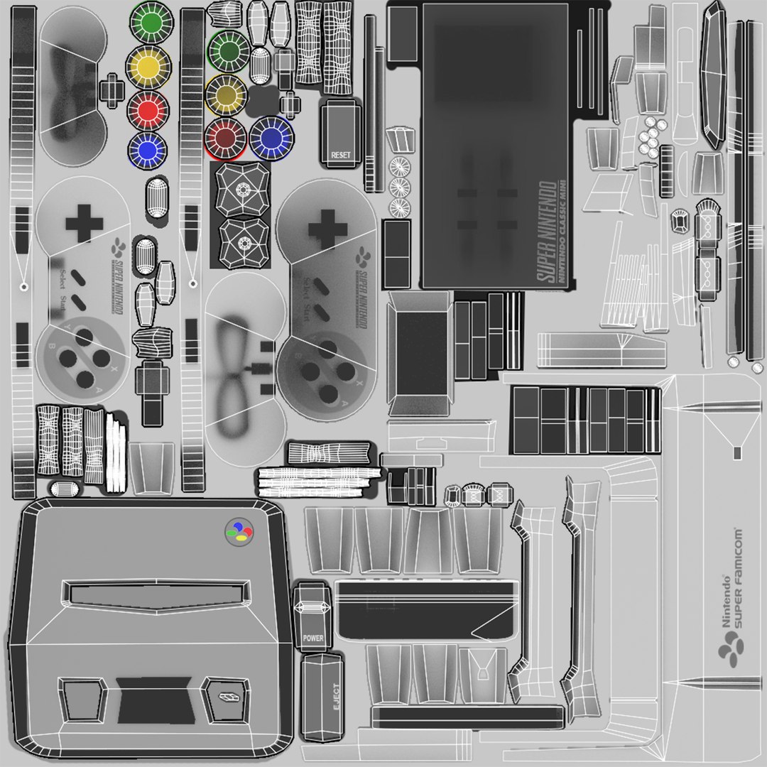 3D Super Famicom Mini - TurboSquid 2249136