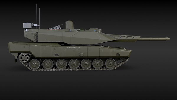 modelo 3d Tanque de batalla principal alemán KF-51 Panther Verde ...
