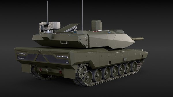 modelo 3d Tanque de batalla principal alemán KF-51 Panther Verde ...