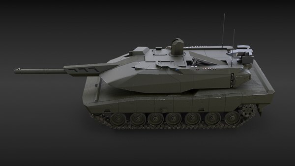 modelo 3d Tanque de batalla principal alemán KF-51 Panther Verde ...