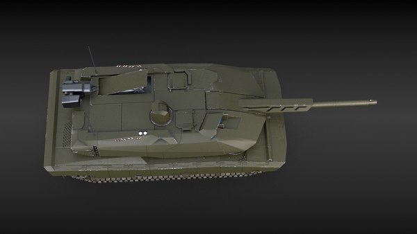modelo 3d Tanque de batalla principal alemán KF-51 Panther Verde ...
