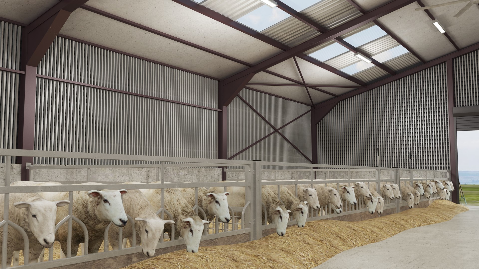 3D Sheep Barn Model - TurboSquid 2349367