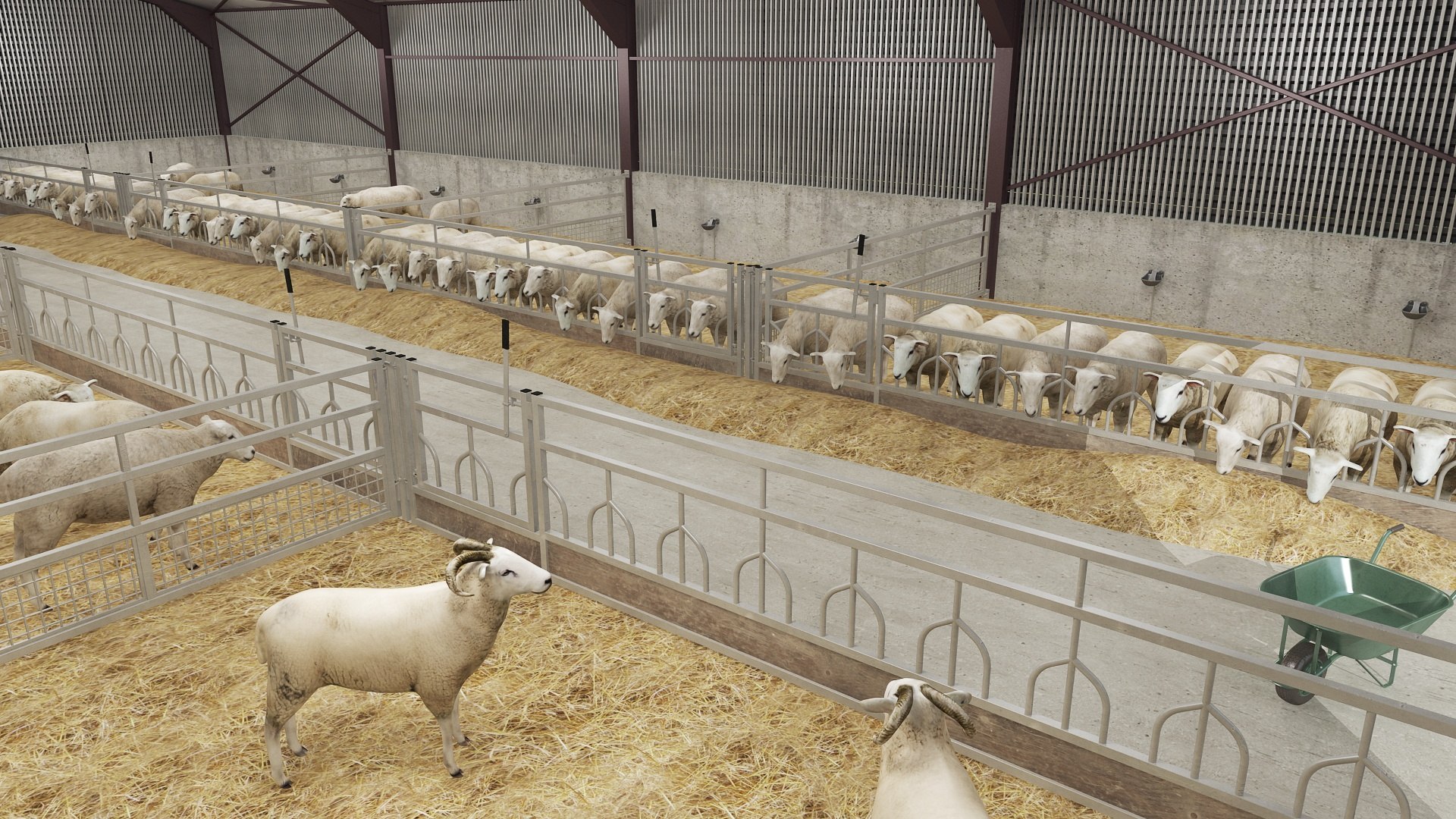 3D Sheep Barn Model - TurboSquid 2349367