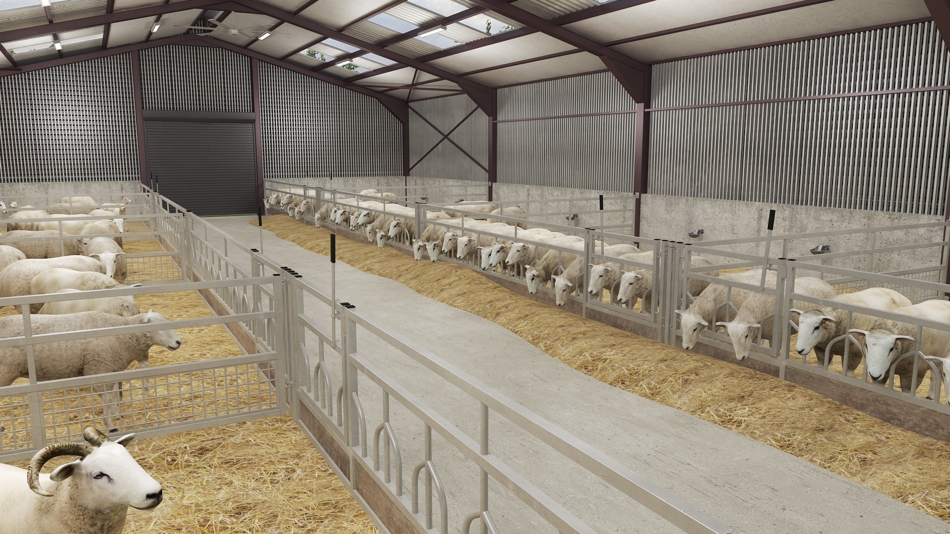 3D Sheep Barn Model - TurboSquid 2349367
