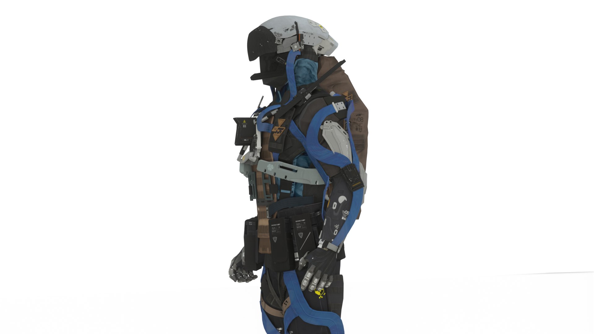 Heavy Combat Mech 3D Model Rigged For Game Engines Animation 3D Model ...
