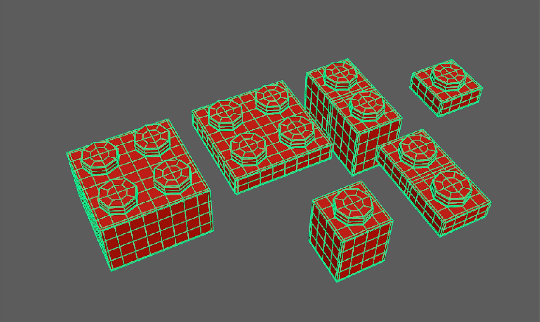 Basic Lego Cubes Bricks 3D Model - TurboSquid 1717544
