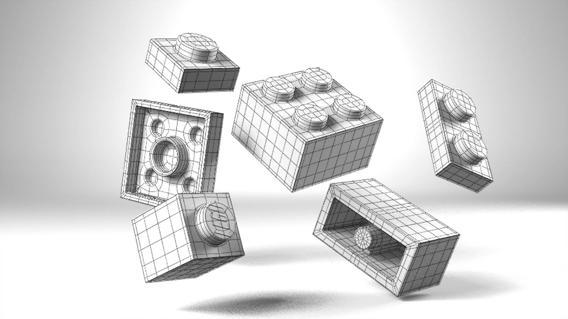 Basic Lego Cubes Bricks 3D Model - TurboSquid 1717544