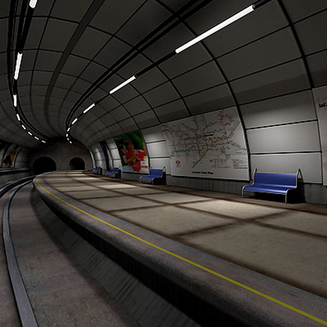 3d Model Underground Platform