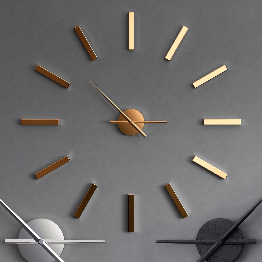 3D Wall Clock Set 37 - TurboSquid 1594207