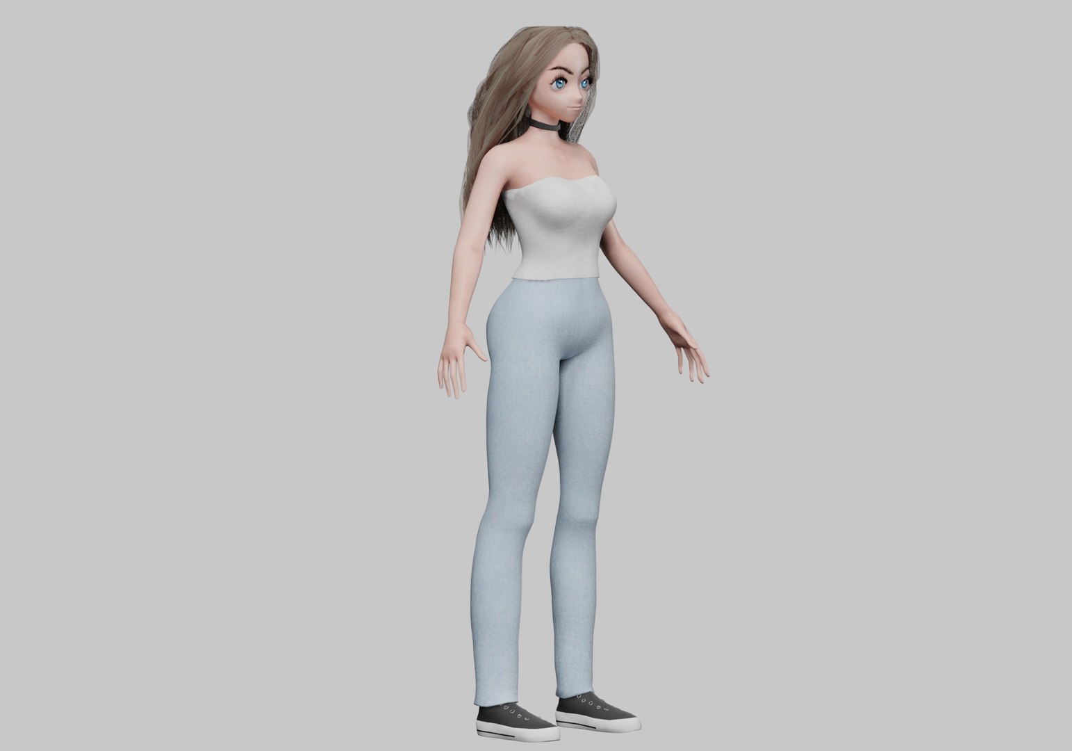Anime Standard Girl V34179 3D - TurboSquid 2270352