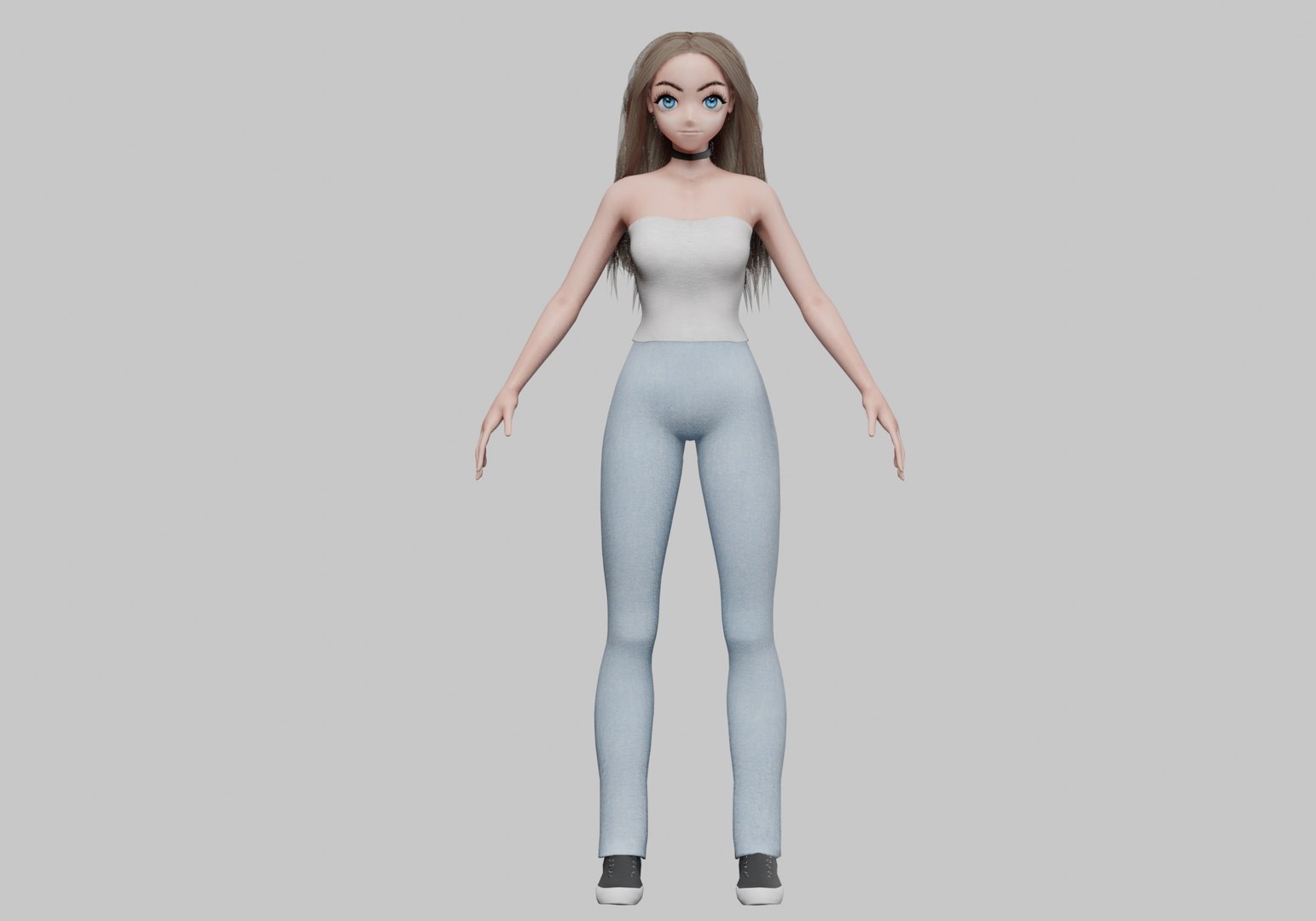 Anime Standard Girl V34179 3D - TurboSquid 2270352