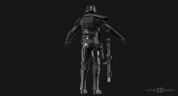 3d model rigged death trooper