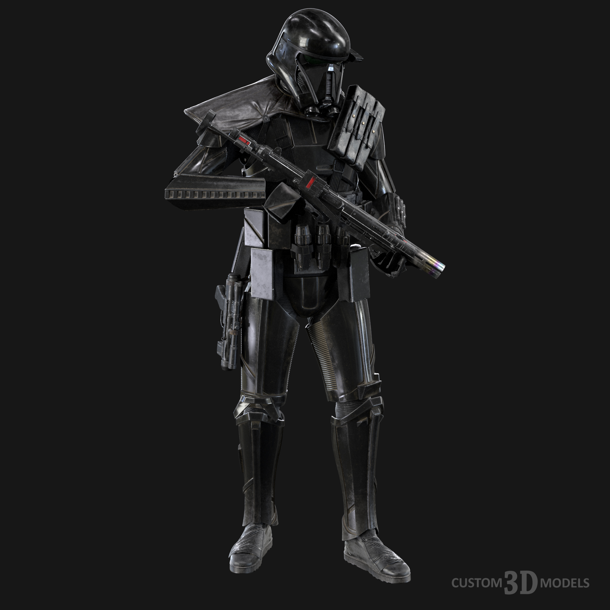3d model rigged death trooper