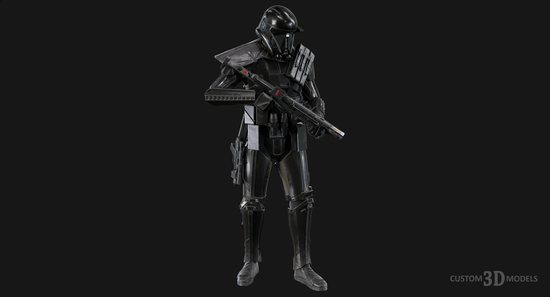 3d model rigged death trooper