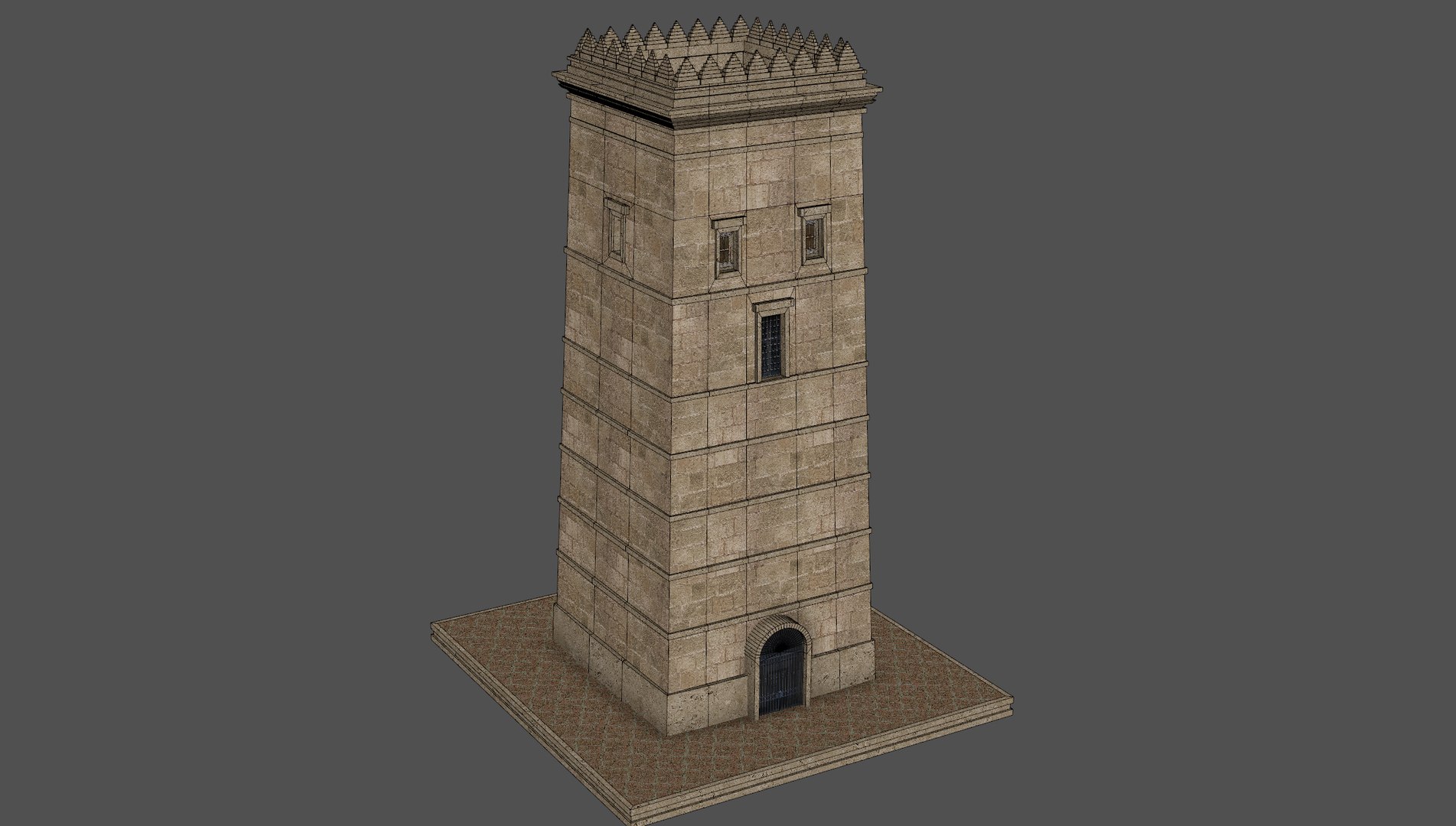 Free Ancient Tower Model - TurboSquid 2294629
