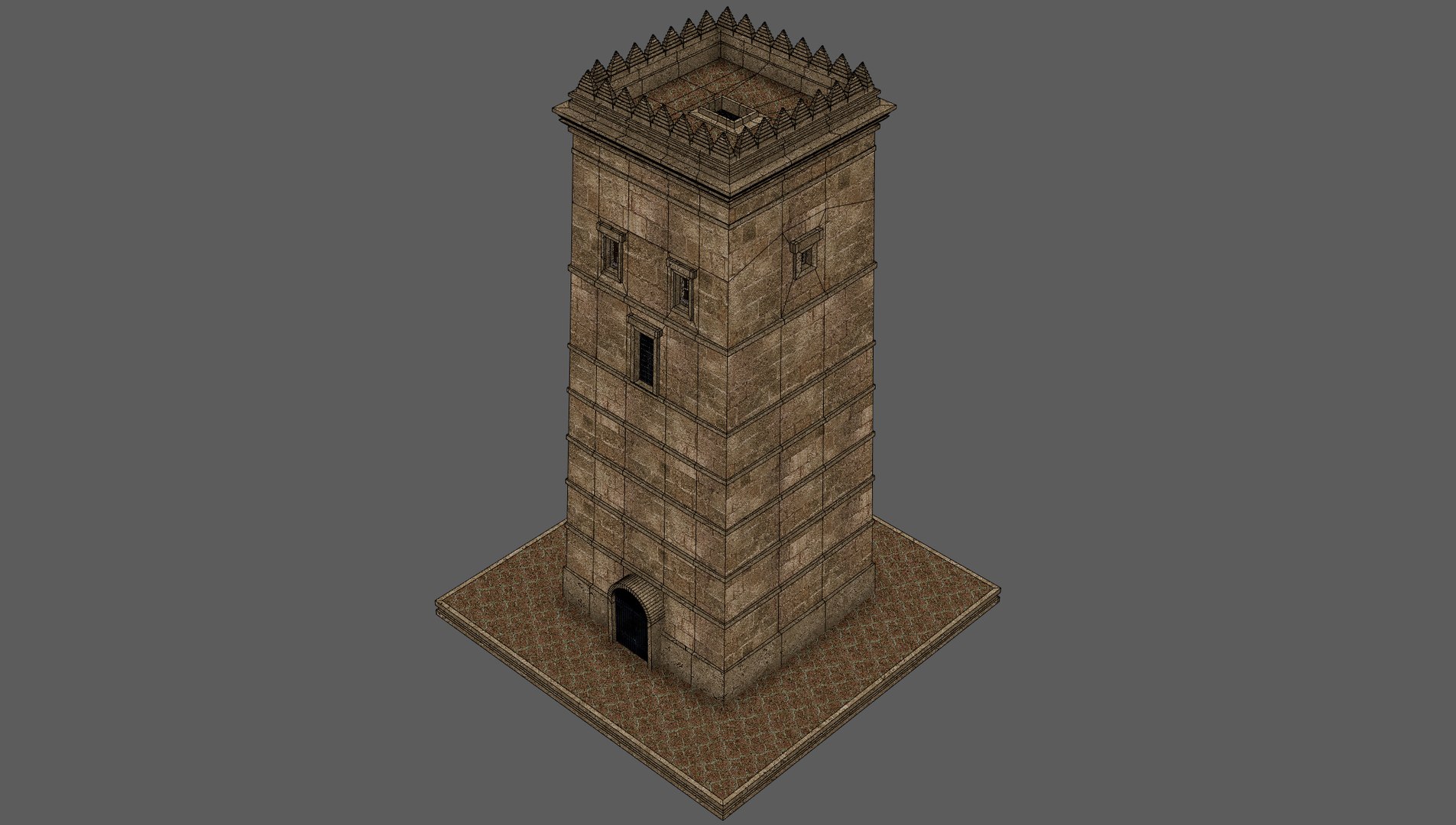 Free Ancient Tower Model - TurboSquid 2294629