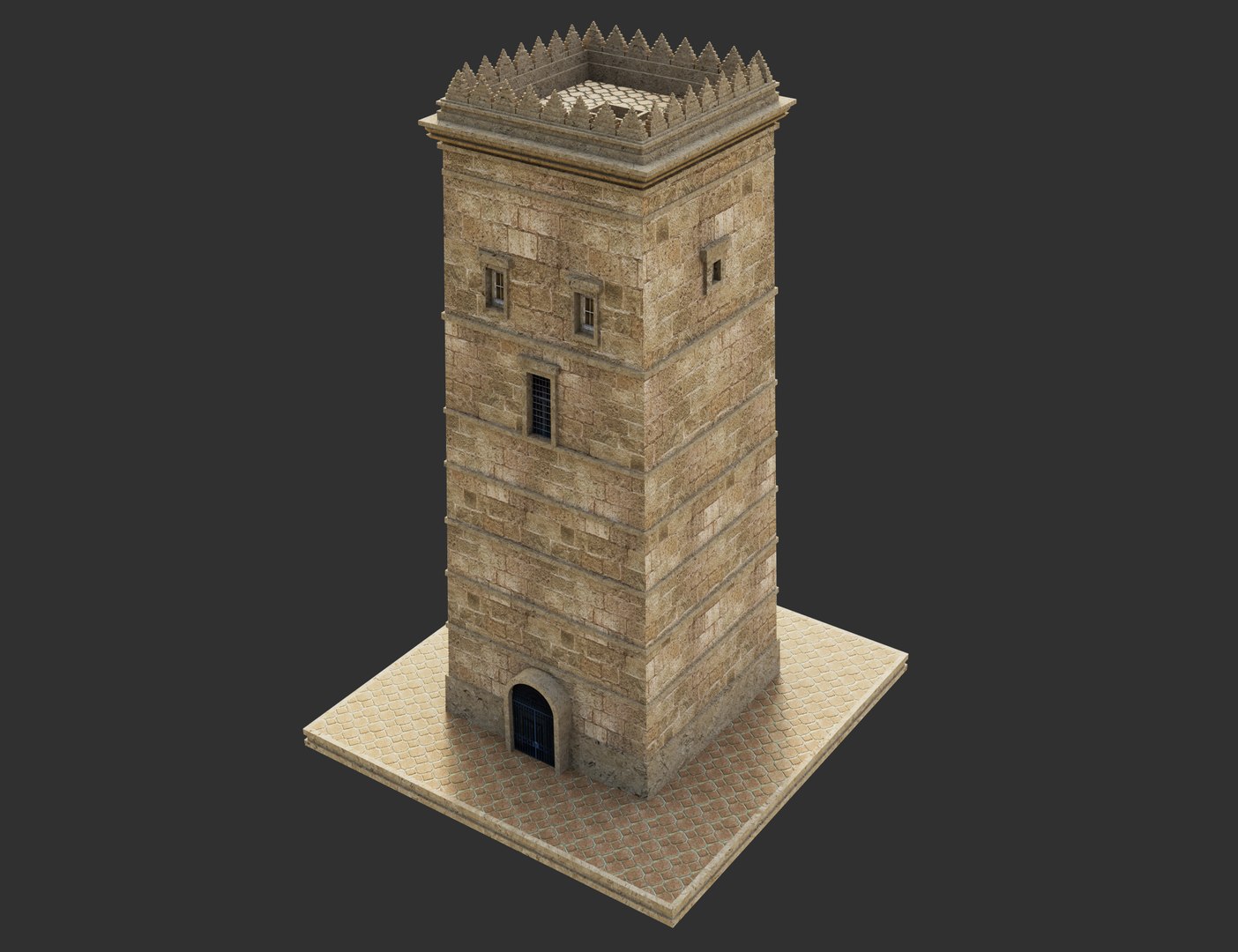 Free Ancient Tower Model - TurboSquid 2294629