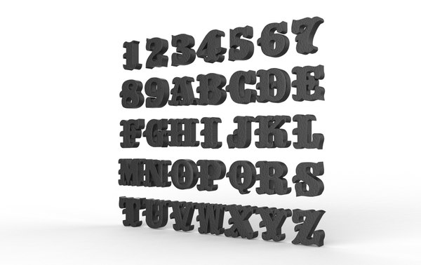 modelo 3d Modelo 3D de fuente de alfabeto genial - TurboSquid 2336082