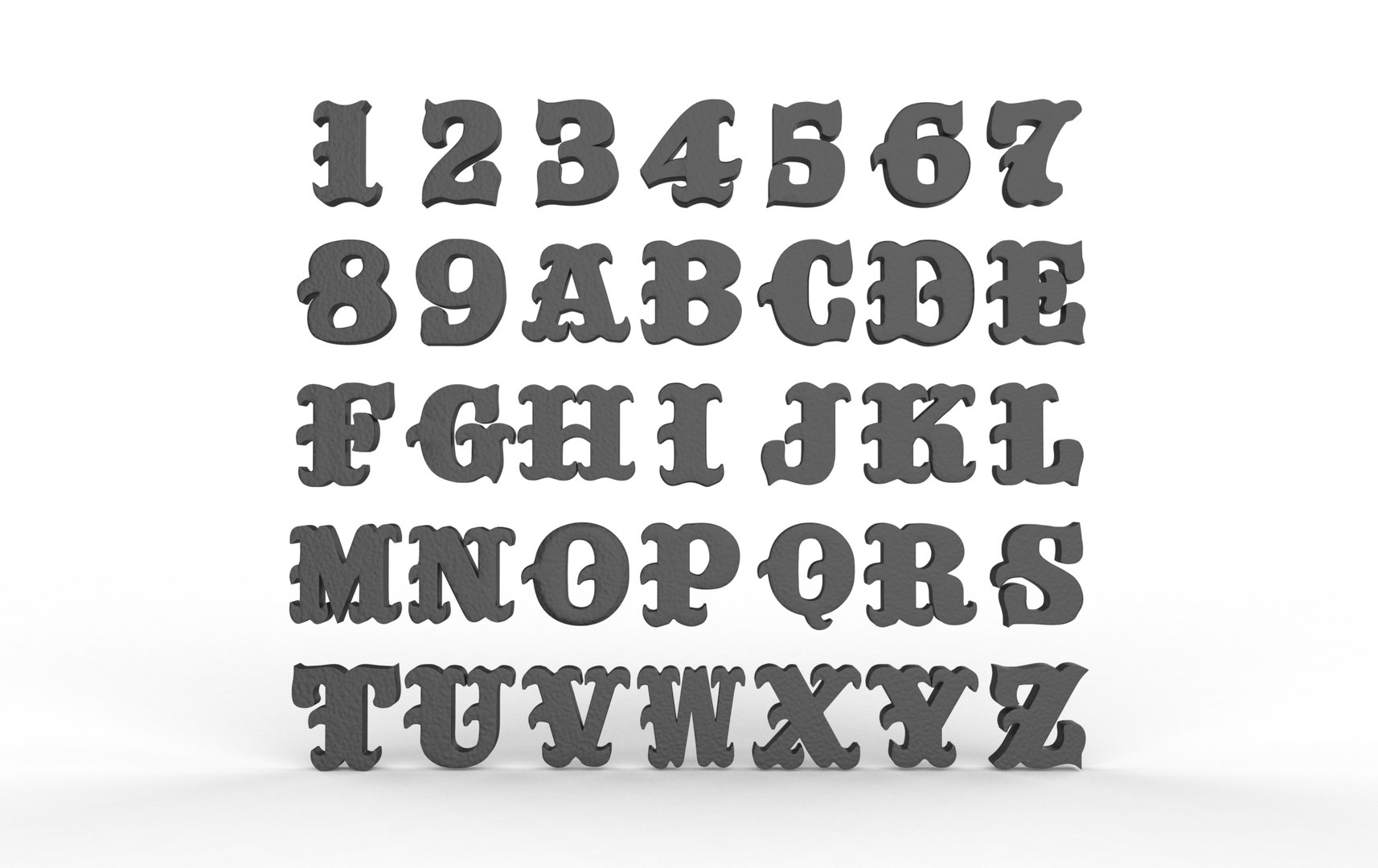 Cool Alphabet Font 3D Model 3D Model - TurboSquid 2336082