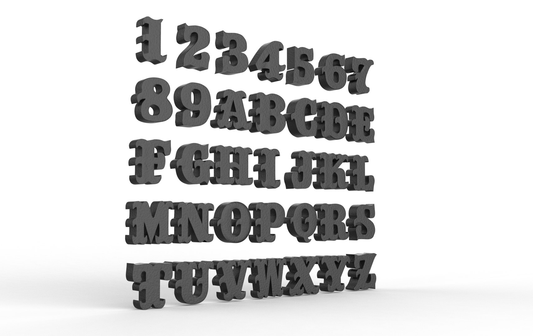 Cool Alphabet Font 3D Model 3D Model - TurboSquid 2336082