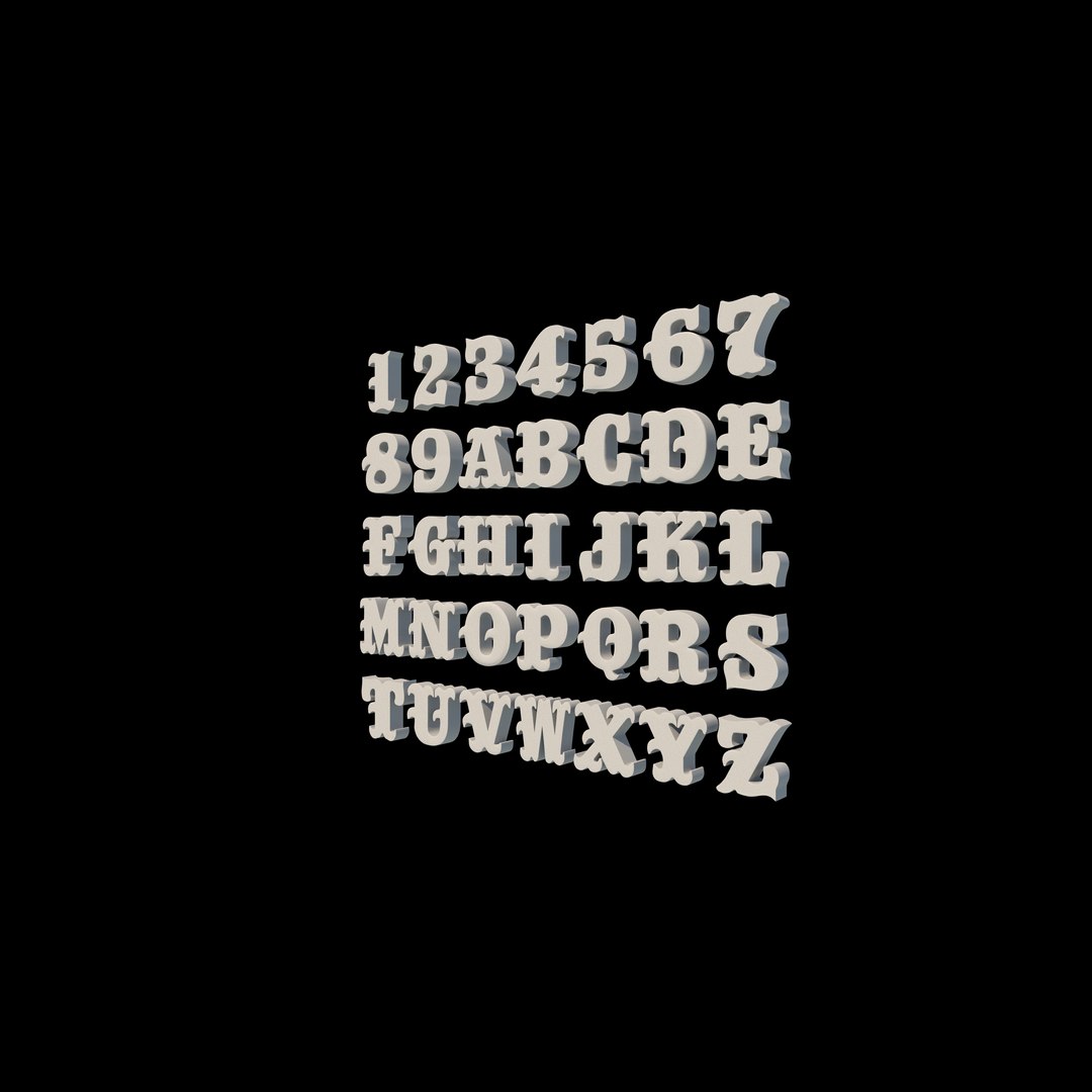 Cool Alphabet Font 3D Model 3D Model - TurboSquid 2336082