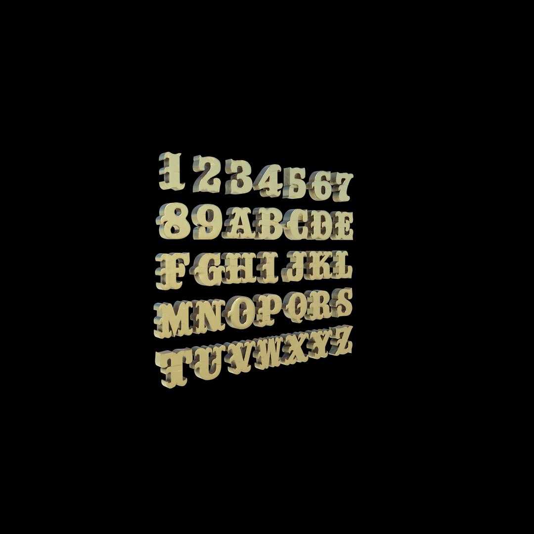 Cool Alphabet Font 3D Model 3D Model - TurboSquid 2336082