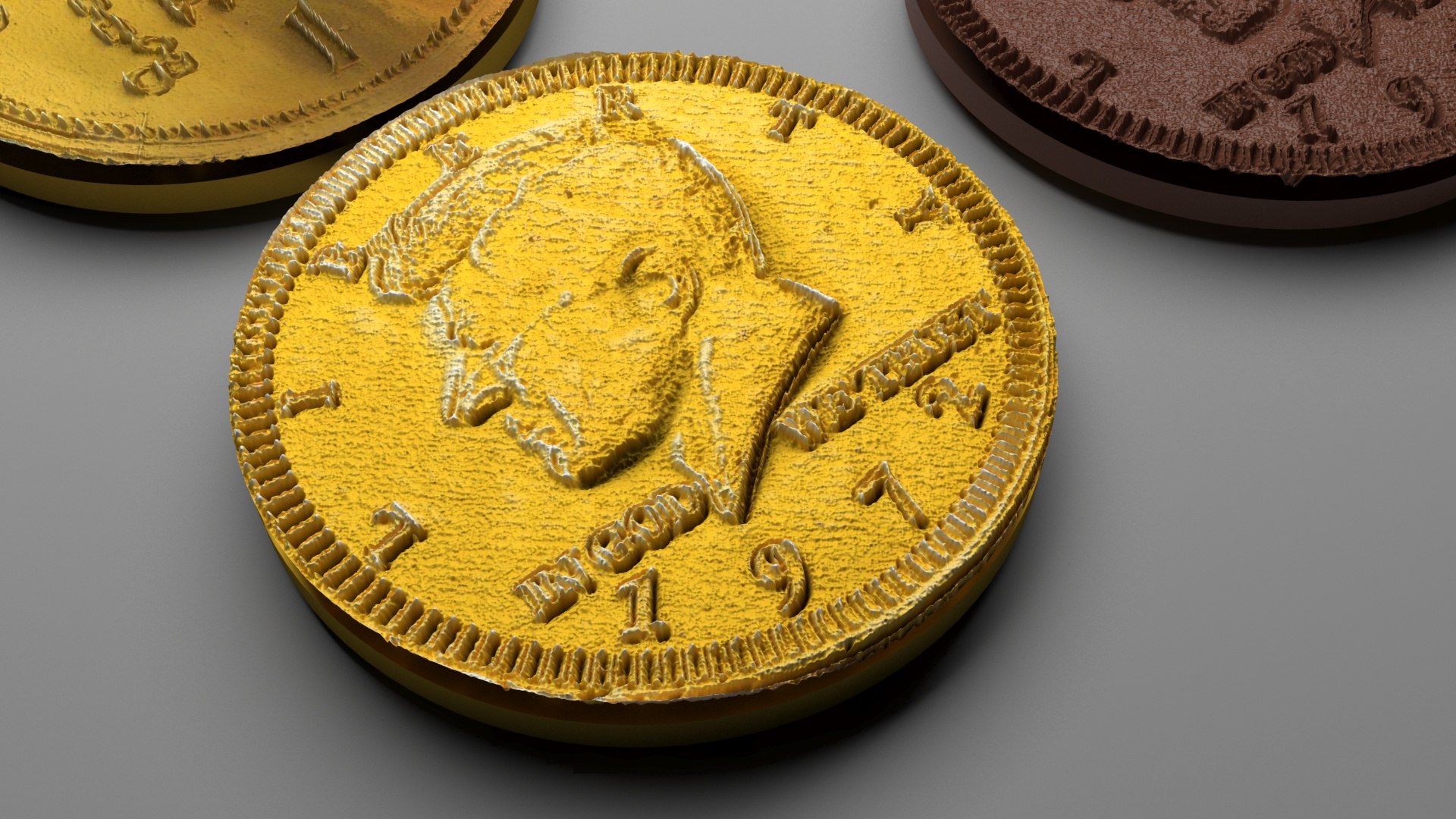 3D Model Chocolate Coins - TurboSquid 1821137