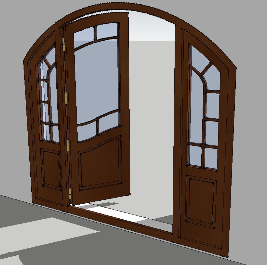 3D Double Door Model - TurboSquid 1485835