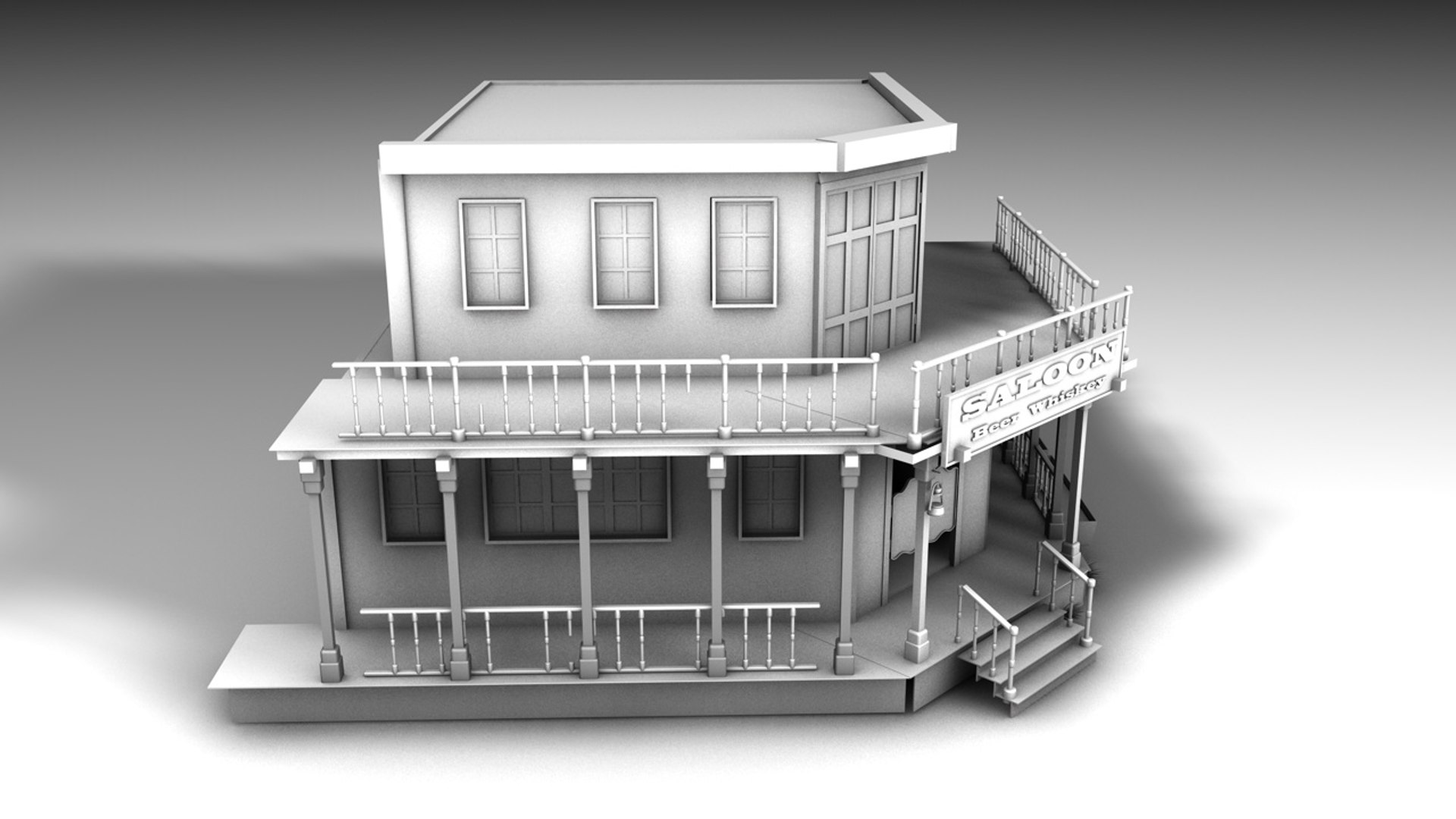3d model old western west