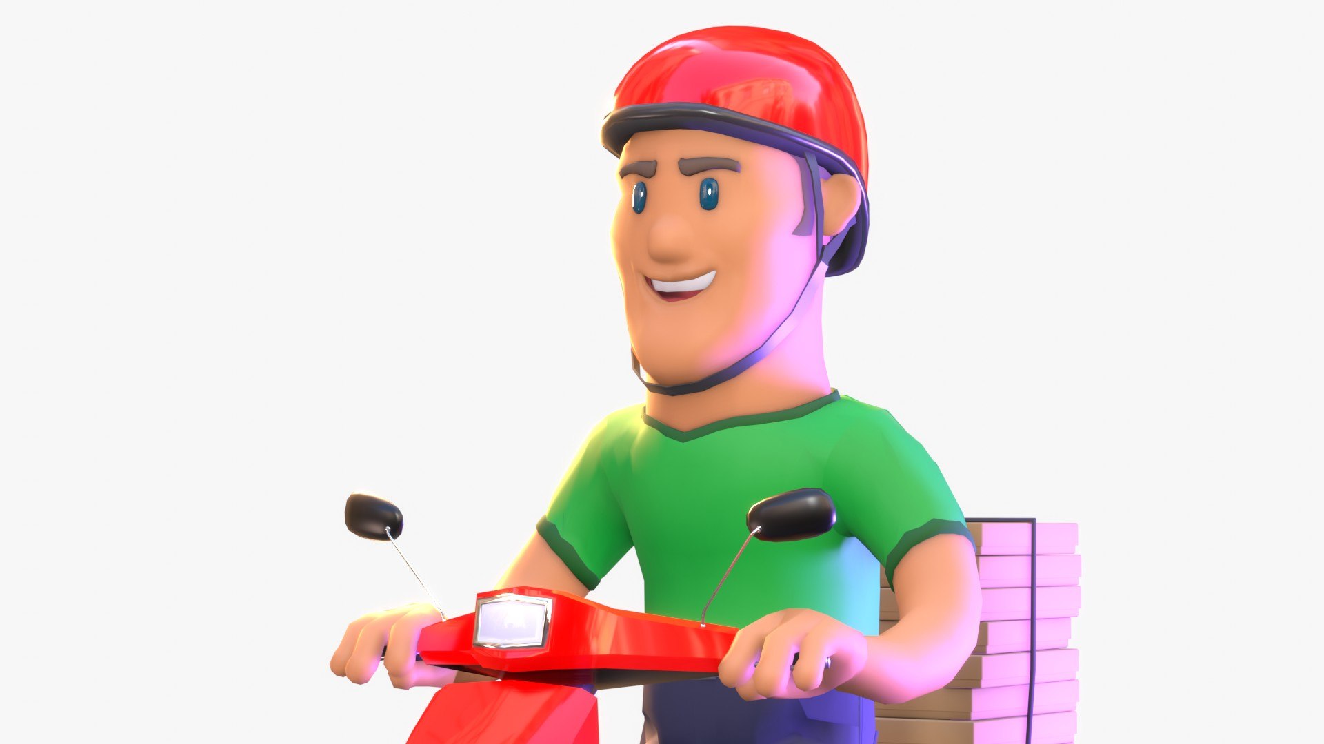 3D Model Delivery Guy - Stylized Low Poly Rigged And Animated Character ...