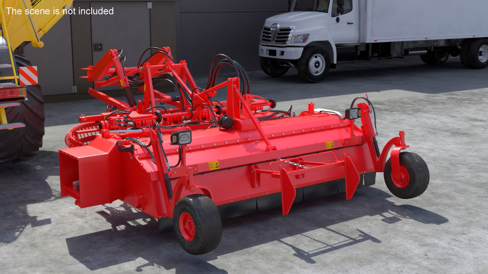 3D Model Sugar Beet Harvester Tool Details Red Rigged - TurboSquid 2302670