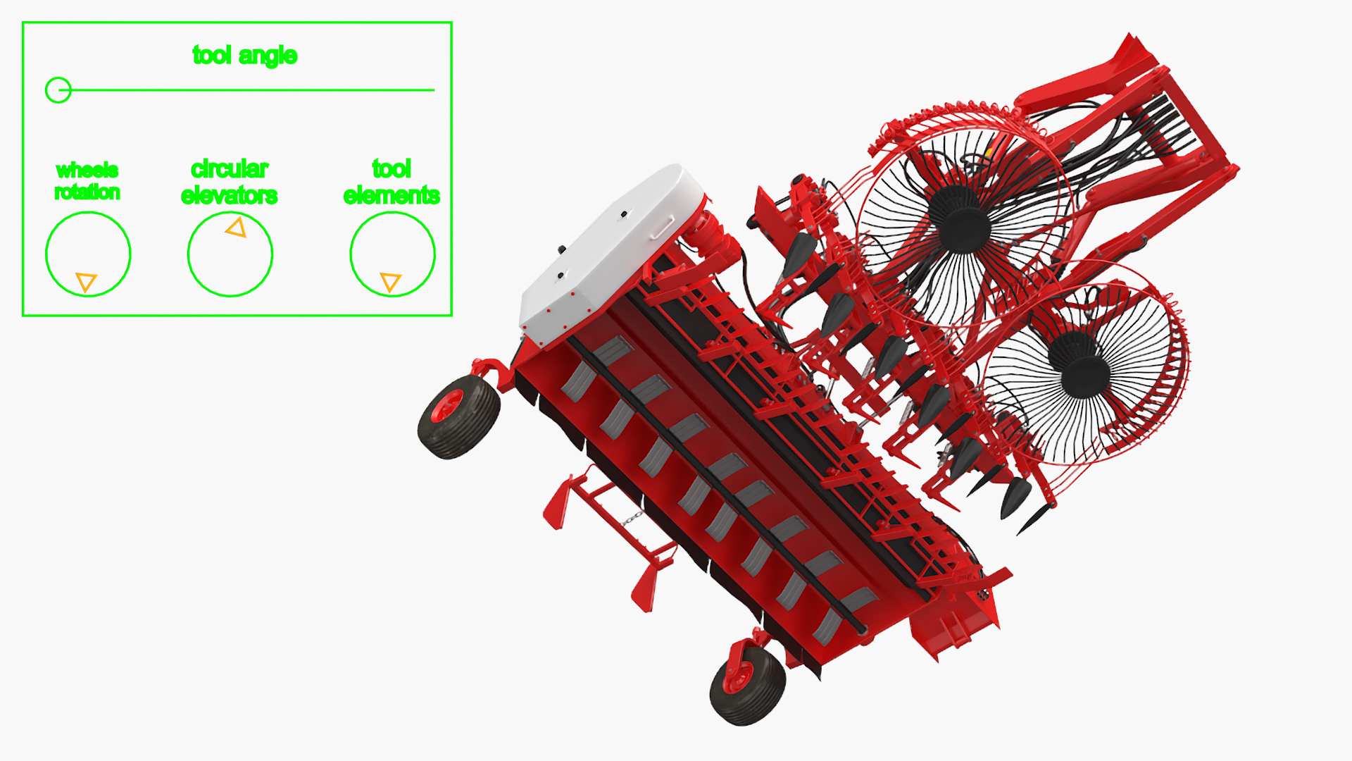 3D Model Sugar Beet Harvester Tool Details Red Rigged - TurboSquid 2302670