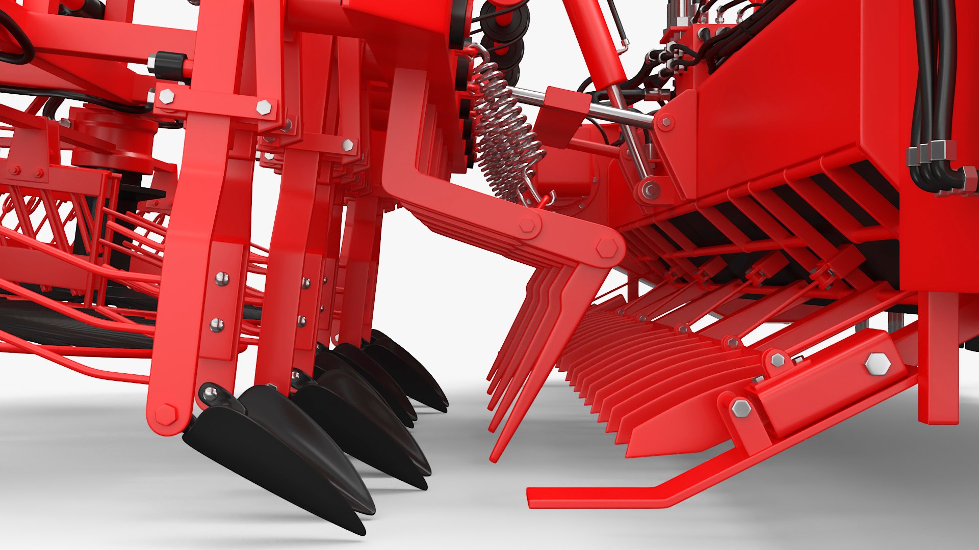 3D Model Sugar Beet Harvester Tool Details Red Rigged - TurboSquid 2302670