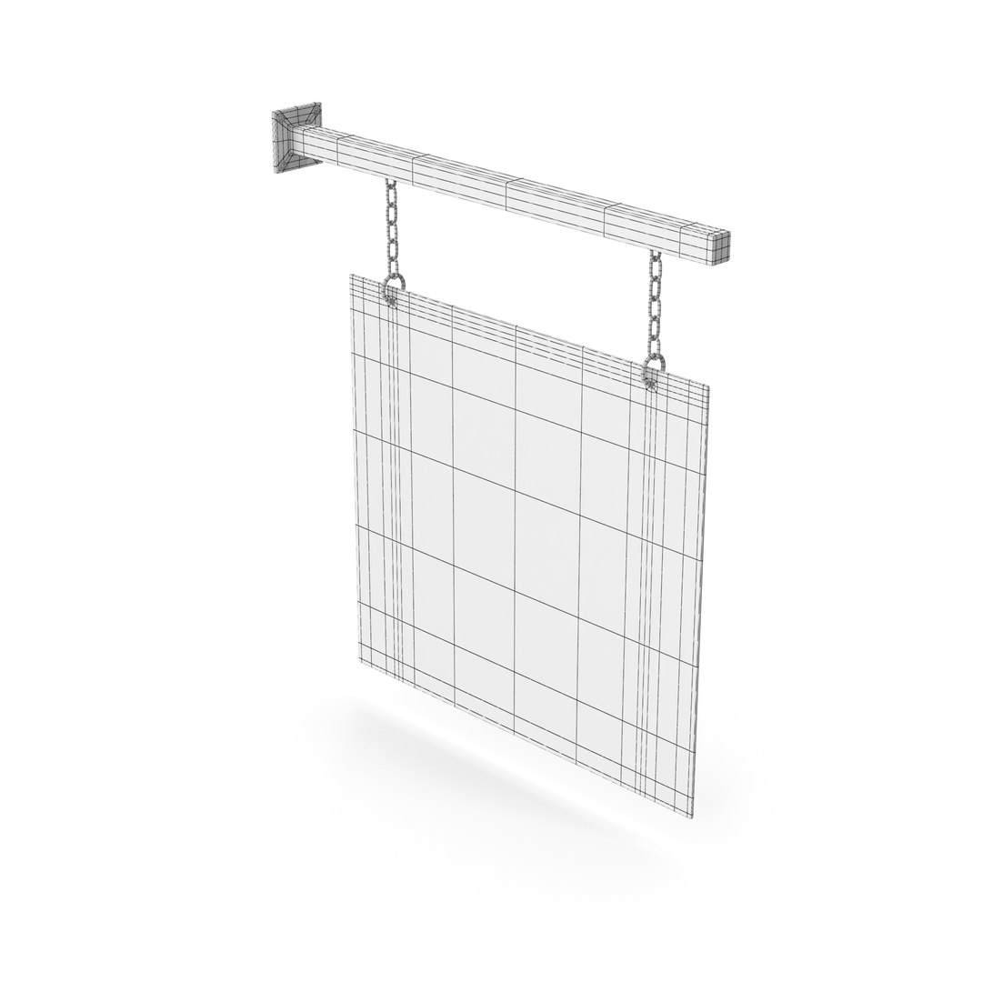 3D Model Wall Mount Advertising Board1 - TurboSquid 2056934